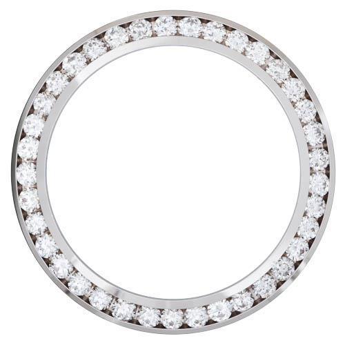 Custom Real Diamond Bezel To Fit Rolex Date Mens Watch 2.75 Ct. WG 14K ...